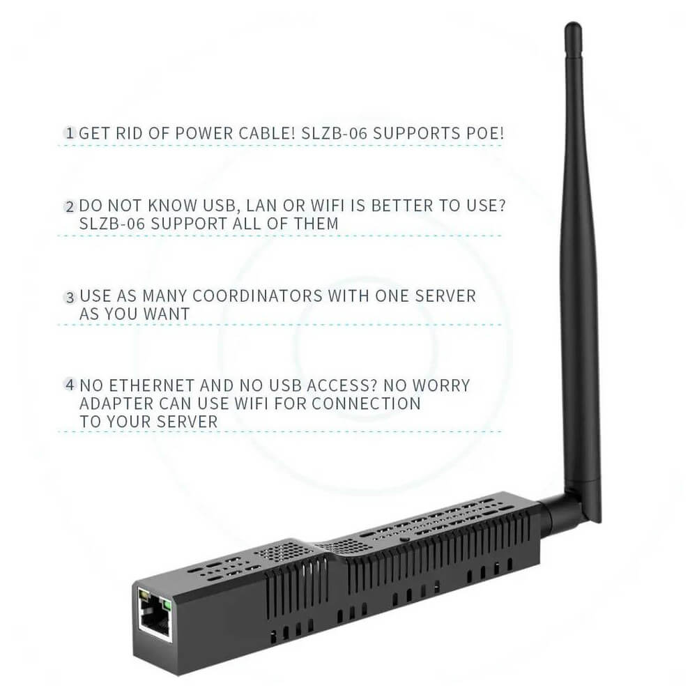 SLZB-06 – Zigbee 3.0 to Ethernet, USB, a WiFi adapter ,PoE ...